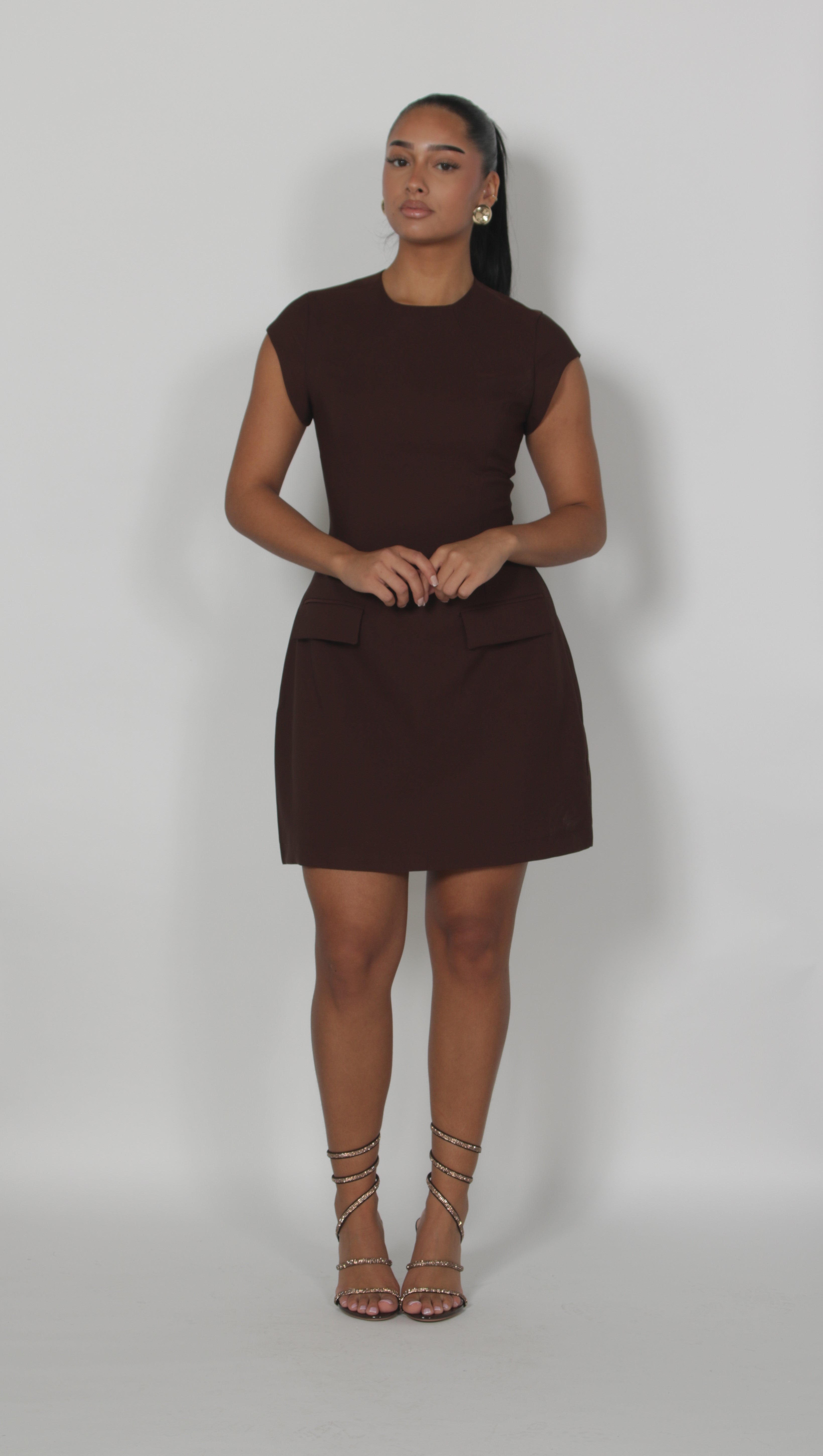 Silhouette dress Brown – Cantik Clothing