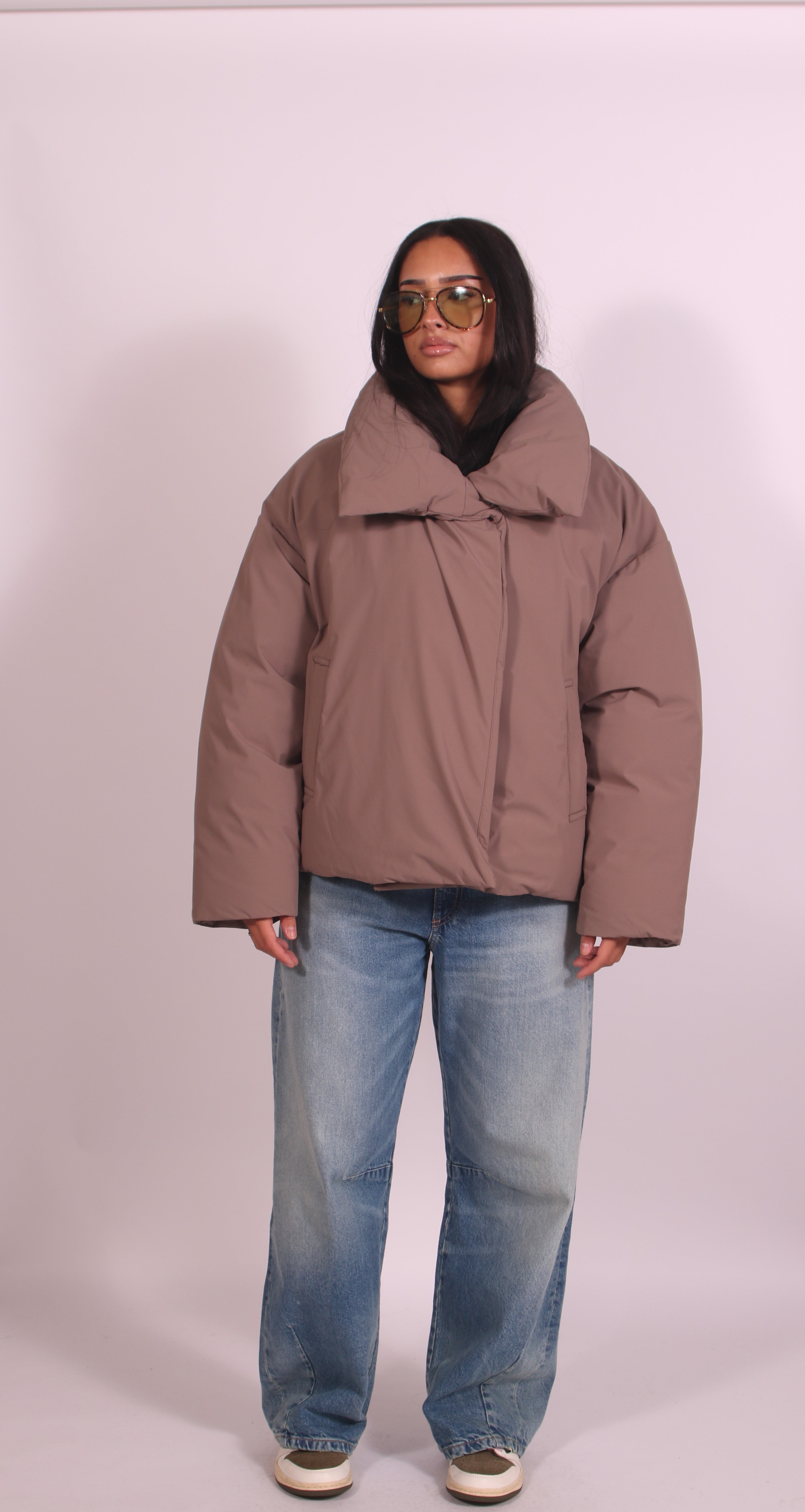Huda Puffer Taupe – Cantik Clothing