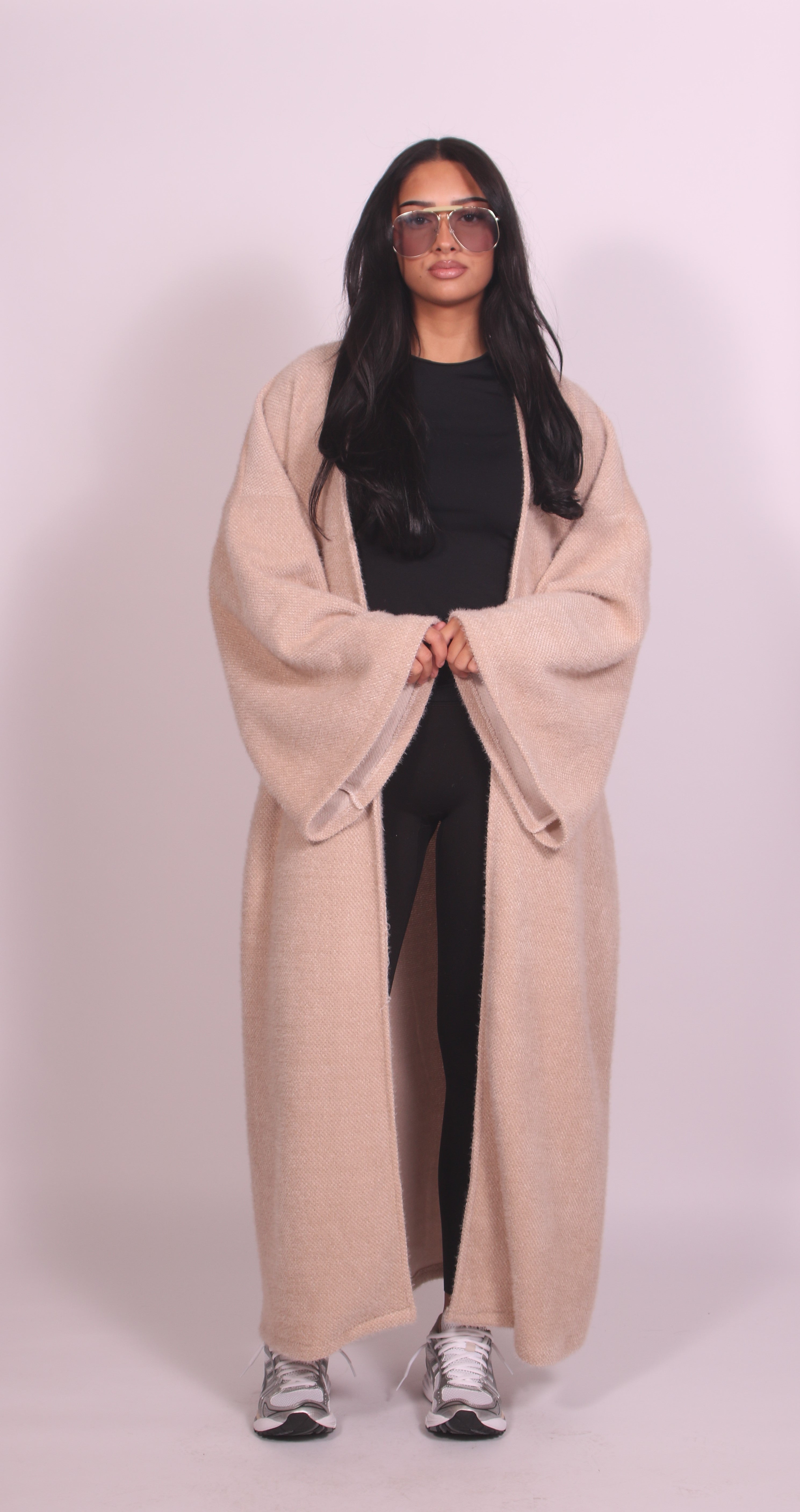 Longline Cardigan Beige – Cantik Clothing